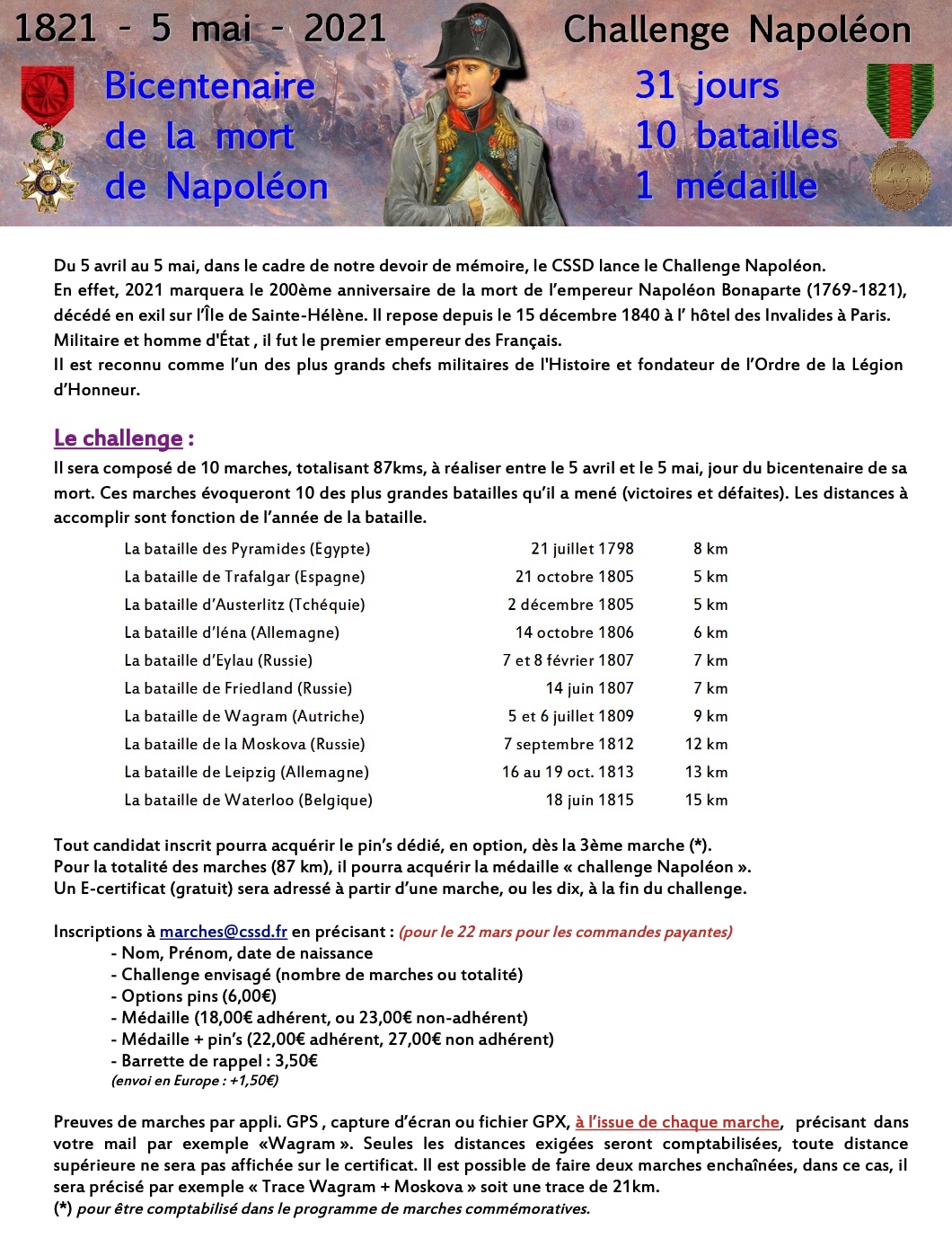 Challenge Napoléon – CERCLE SPORTIF SECURITE DEFENSE